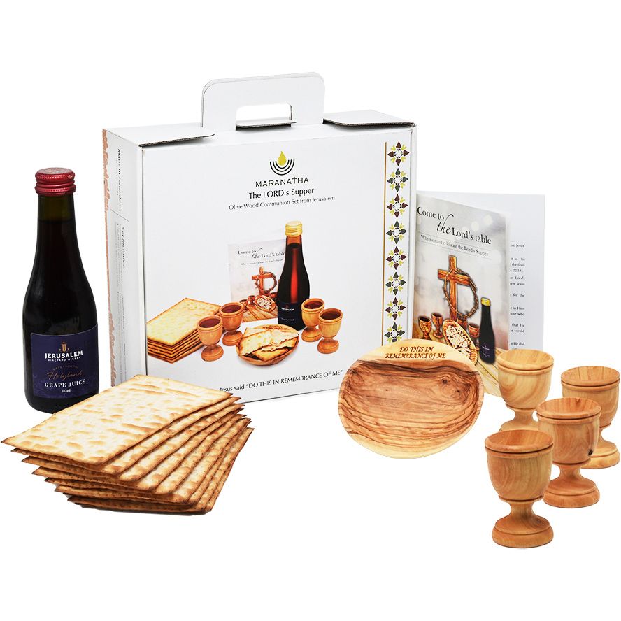 The Maranatha LORD's Supper Set from Israel in a Portable Case